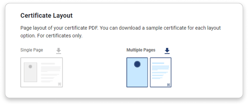 Certificate Layout