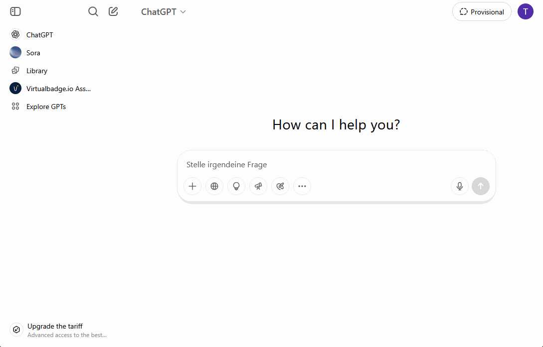 Add Virtualbadge.io to your ChatGPT