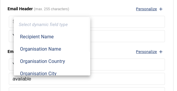 Adding Dynamic Texts to Email Content